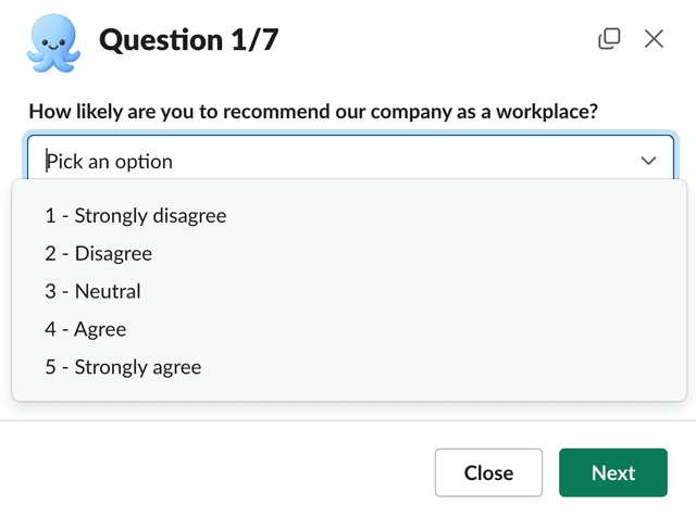 Slack app for Measuring Engagement | BuddiesHR